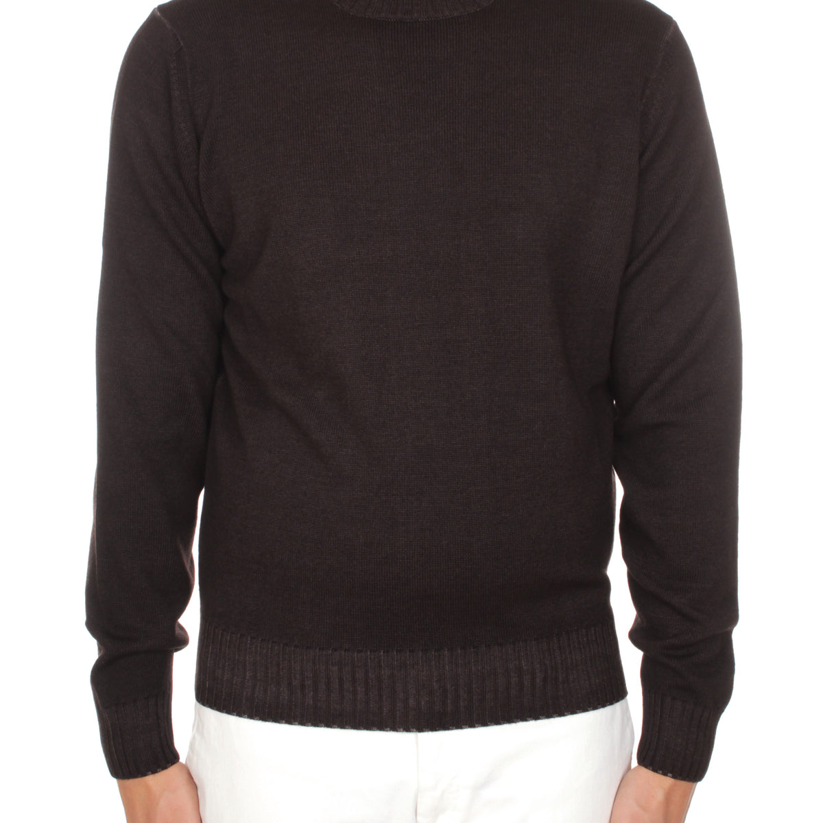ARROWS CREWNECK SWEATER DARK BROWN N190 – Michi D'Amato