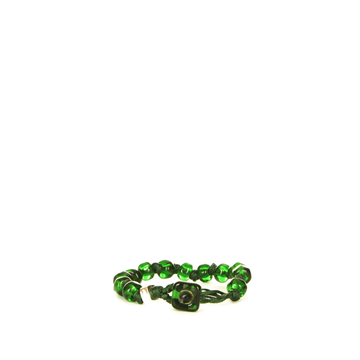 BRACCIALETTI AUA VERDE BOSCO GLASS AND STERLING SILVER BRACELET – Michi D'Amato