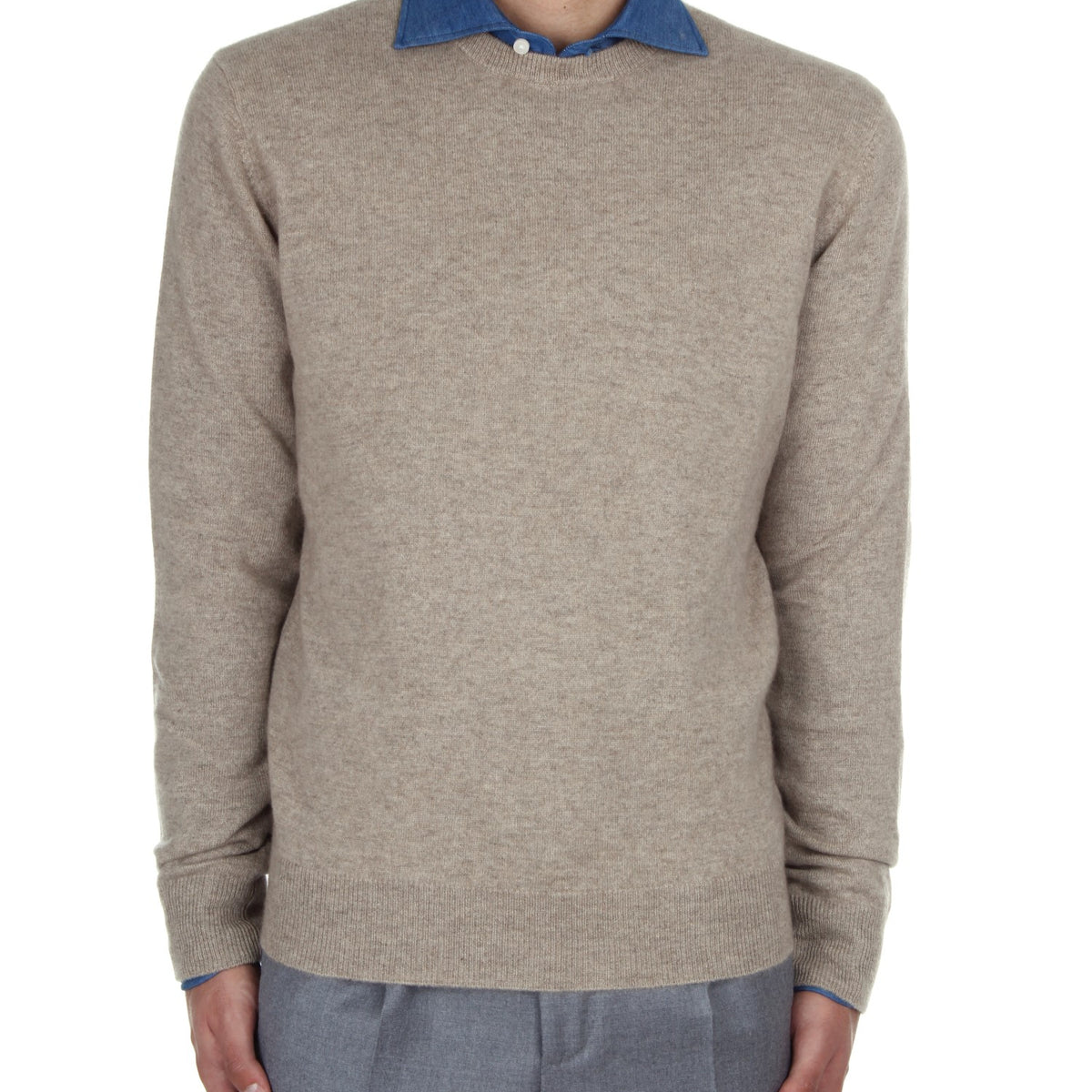MAGLIA GIROCOLLO BRAMANI CASHMERE NATURALE – Michi D'Amato