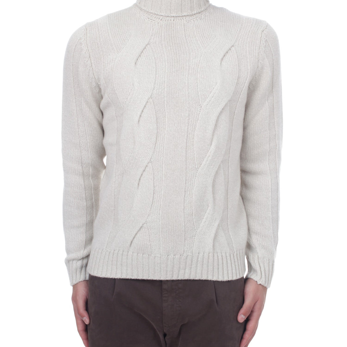 H953 TURTLENECK SWEATER BEIGE 02 – Michi D'Amato