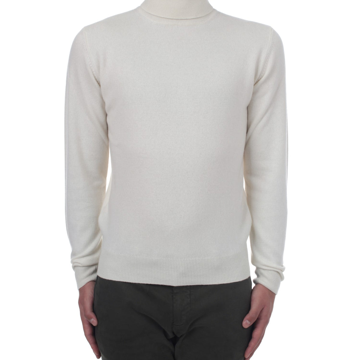 MAURO OTTAVIANI TURTLENECK SWEATER WHITE 100002 – Michi D'Amato