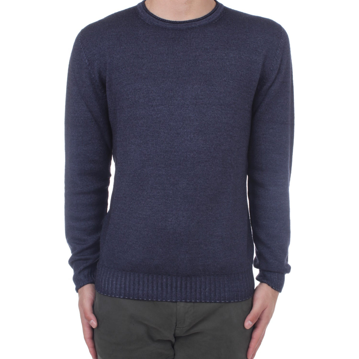 H953 ANDROS CREWNECK SWEATER BLUE 90 – Michi D'Amato