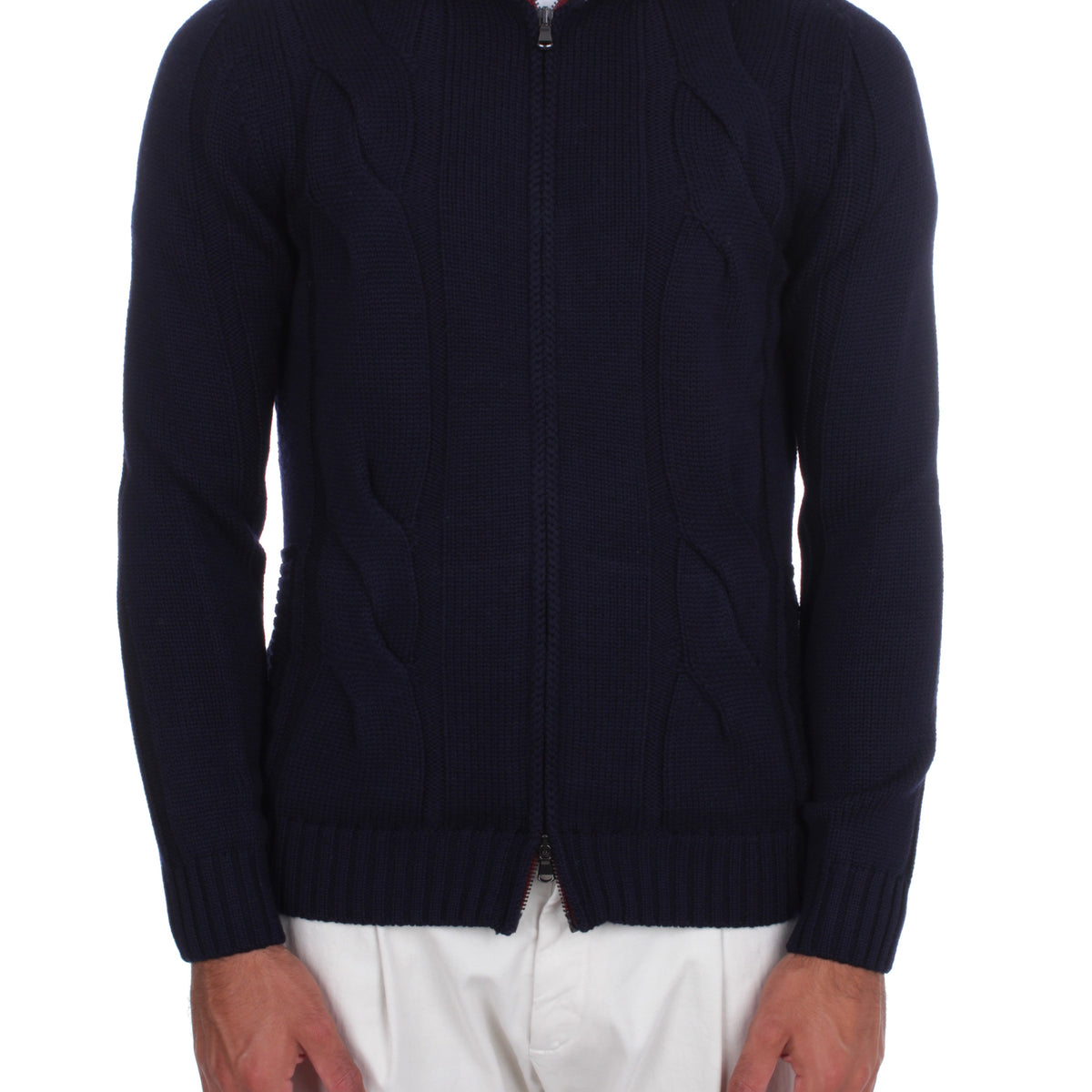H953 ZIP SWEATER NAVY 90 – Michi D'Amato