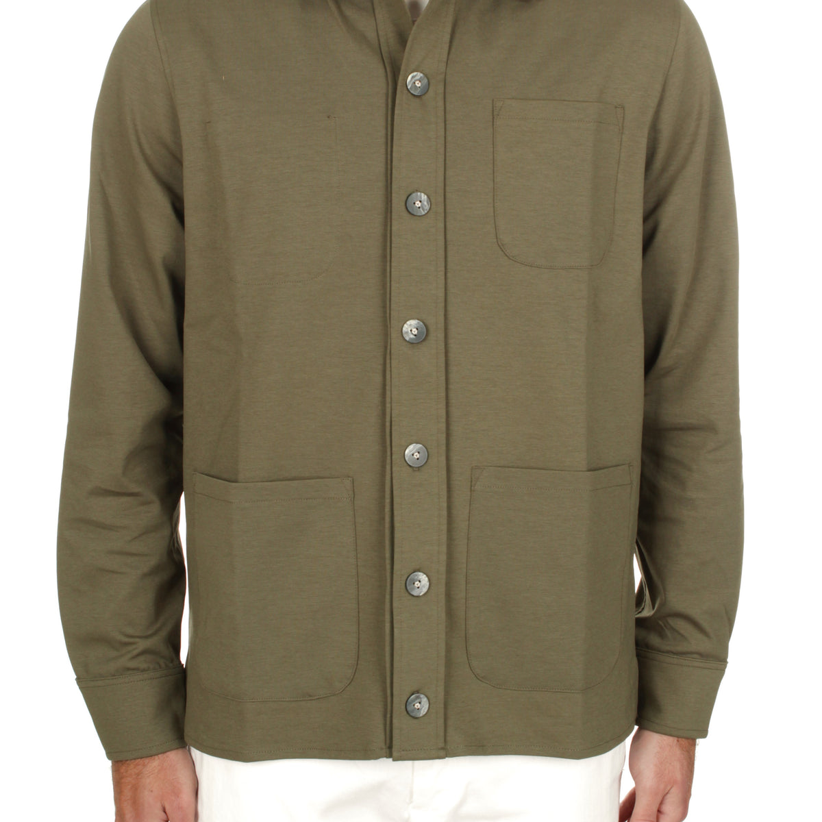 H953 OVERSHIRT MILITARY GREEN 24 – Michi D'Amato