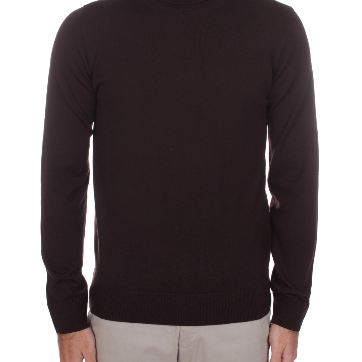 ALPHA STUDIO TURTLENECK SWEATER DARK BROWN 1019 – Michi D'Amato