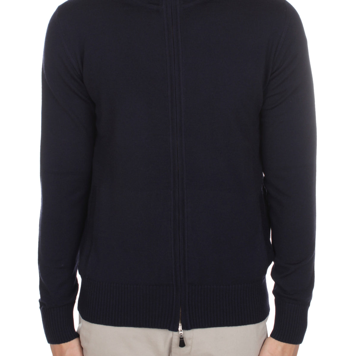 ALPHA STUDIO SWEATER WITH ZIP NIGHT BLUE – Michi D'Amato