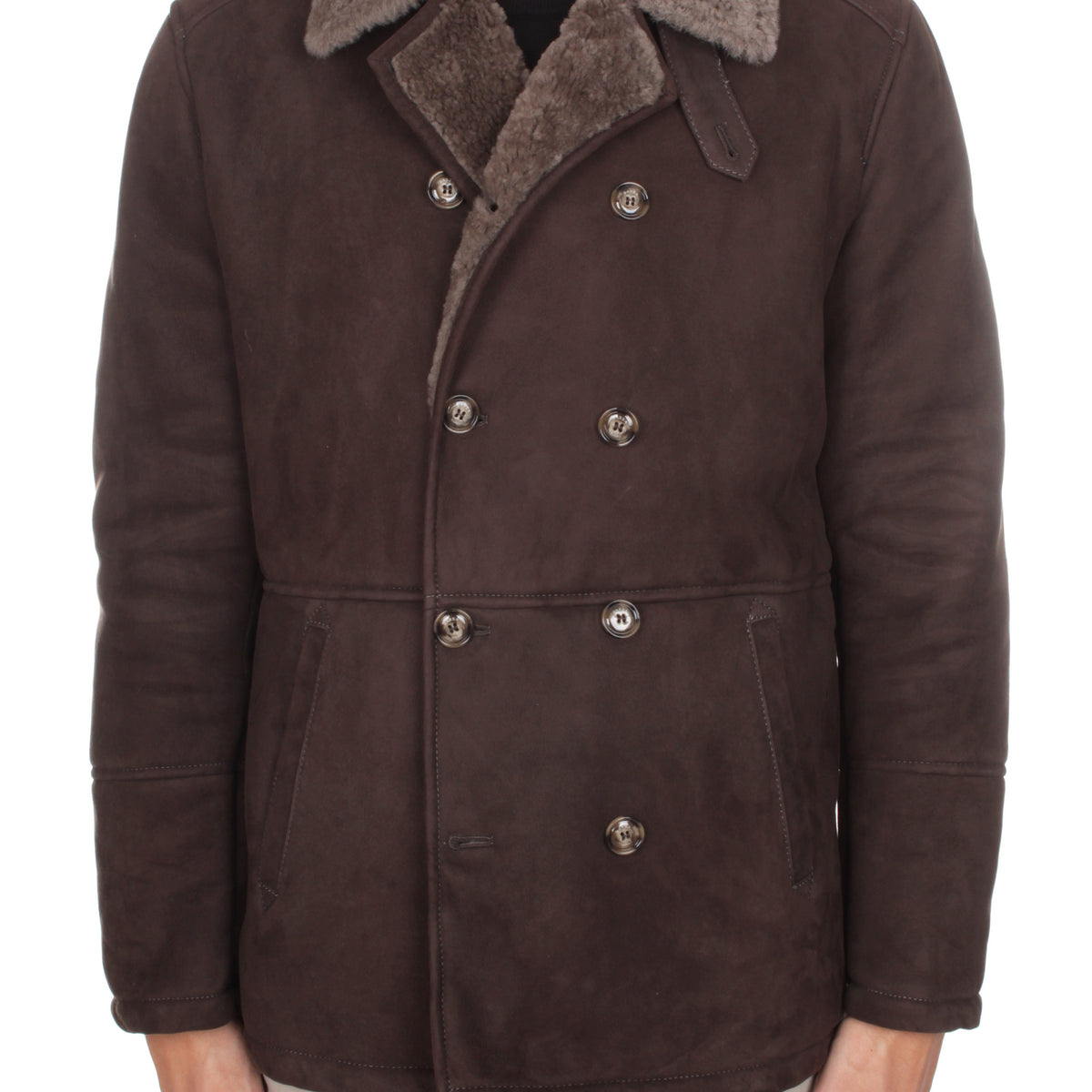BARBA MERLIN SHERLING COAT BROWN – Michi D'Amato