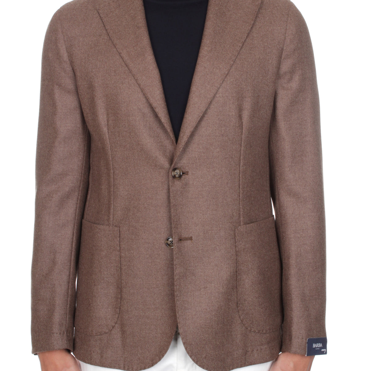 BARBA EASY SINGLE-BREASTED BLAZER LORO PIANA BROWN 26 – Michi D'Amato