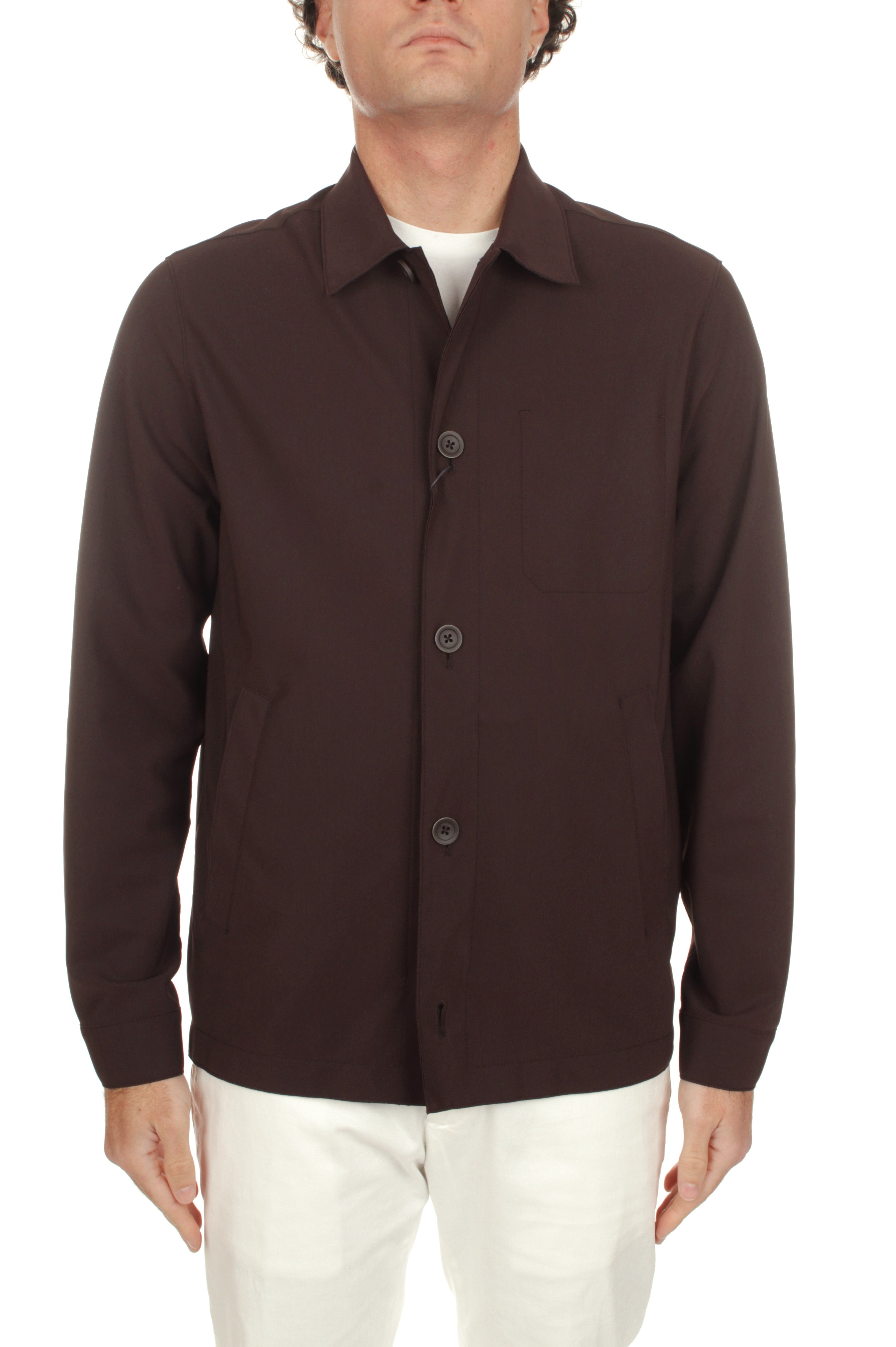 HERNO DARK BROWN TECH-FABRIC JACKET – Michi D'Amato